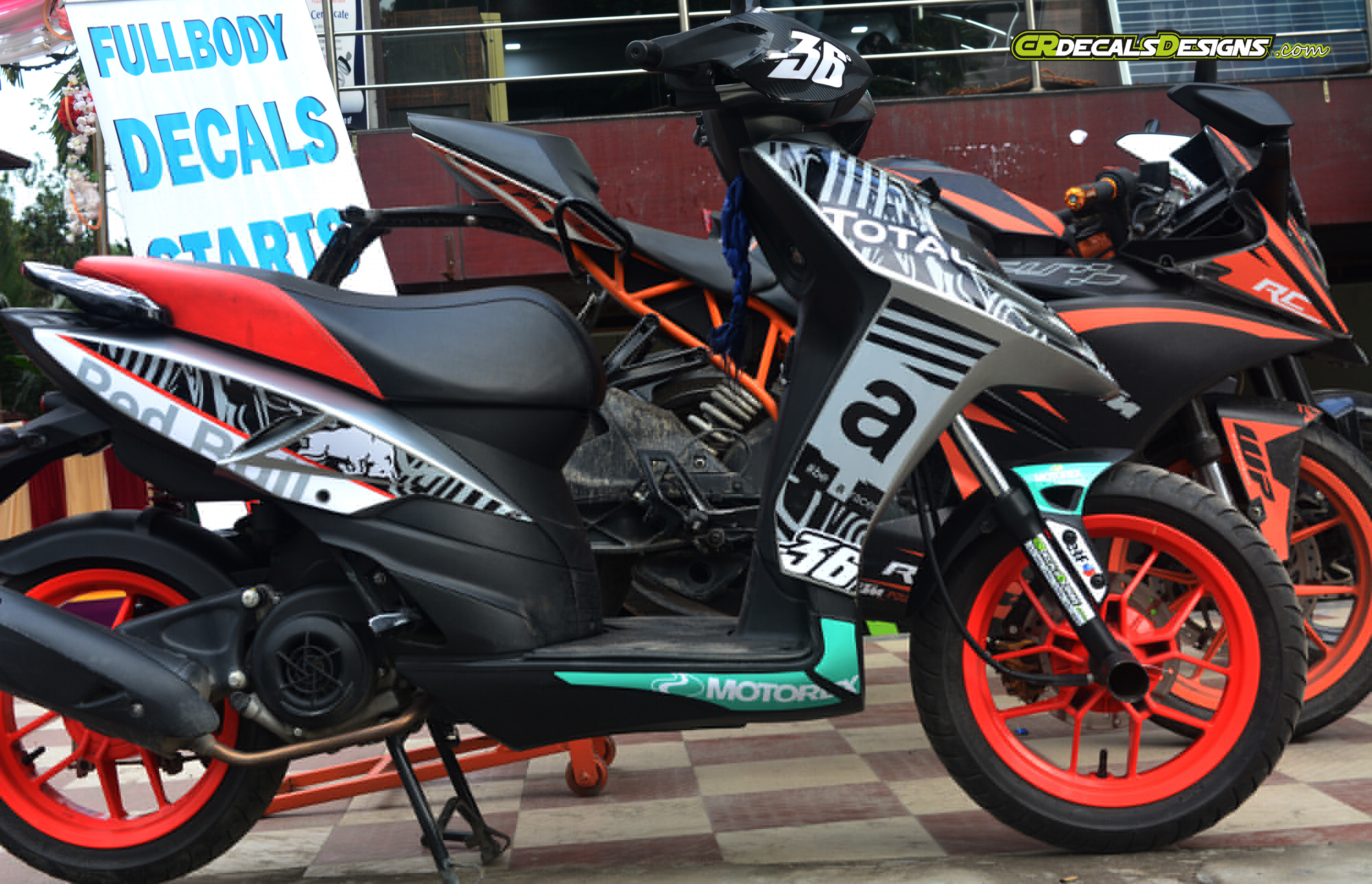 Buy CR Decals Aprilia SR125/150 Custom Decals/ Wrap/ Stickers Full Body ...