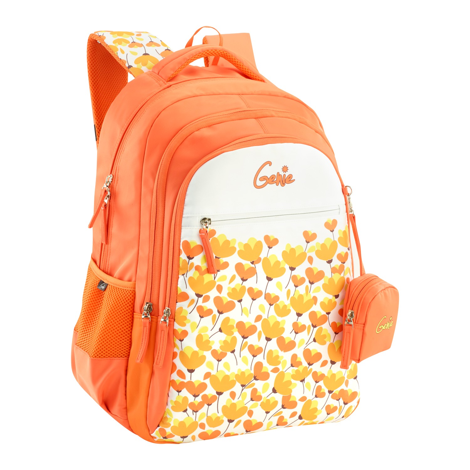 Buy Genie Blossom 28 L Orange Backpack Online @ ₹1595 from ShopClues