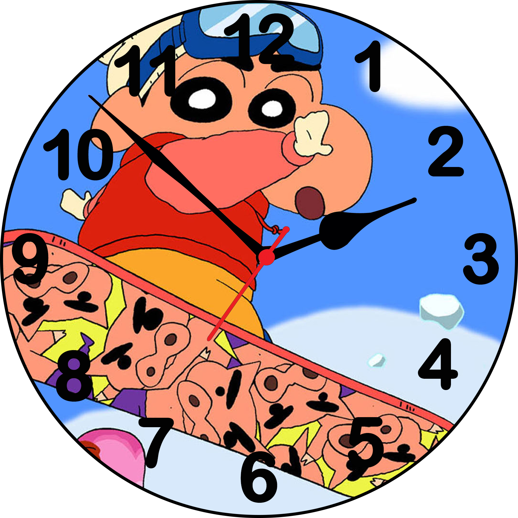ske designer shin chan wall clock