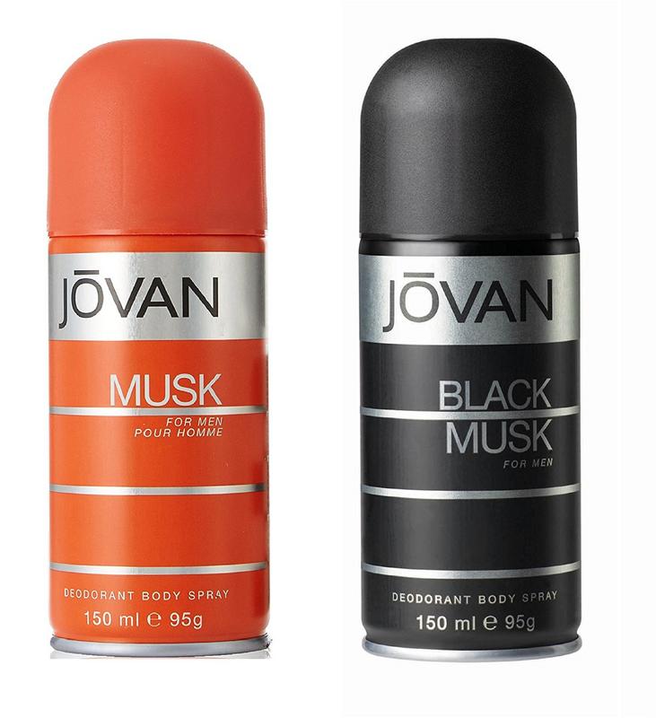 Buy Jovan Musk and Black Musk Deodorant Body Spray For Men 150ML Each ...
