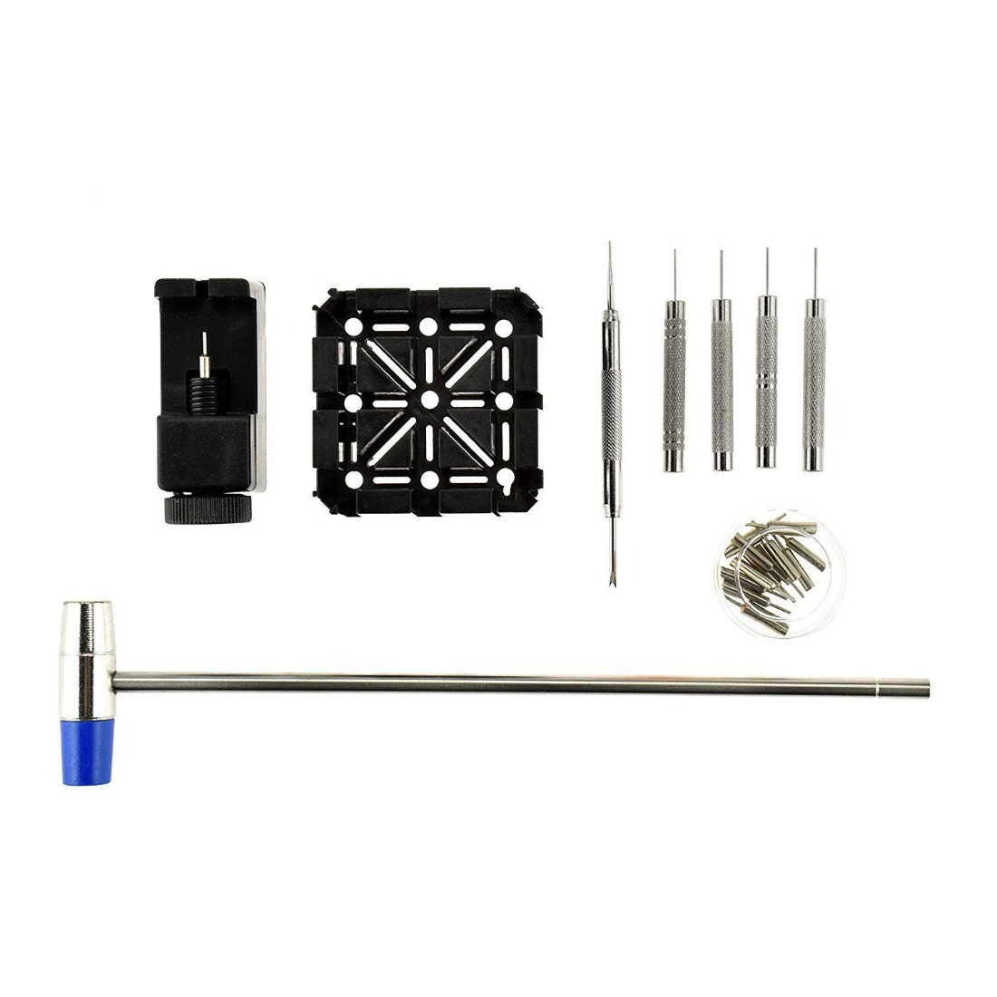 Buy DIY Crafts Watch Repair Kit+Watch Hammer+Extra Nylon Hammer Head ...