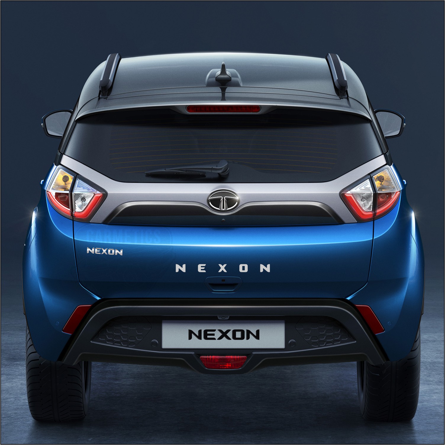 Buy Carmetics Nexon 2 Set Shiny Silver 3d Letters 3d Stickers Logo
