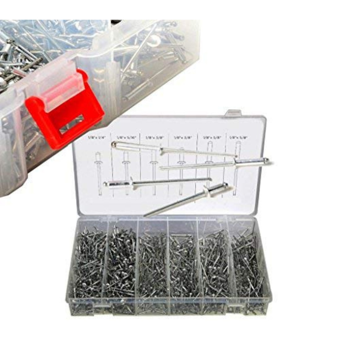 Buy DIY Crafts 1/8 Blind Pop Rivet Assortment Hand Air Riveter W ...