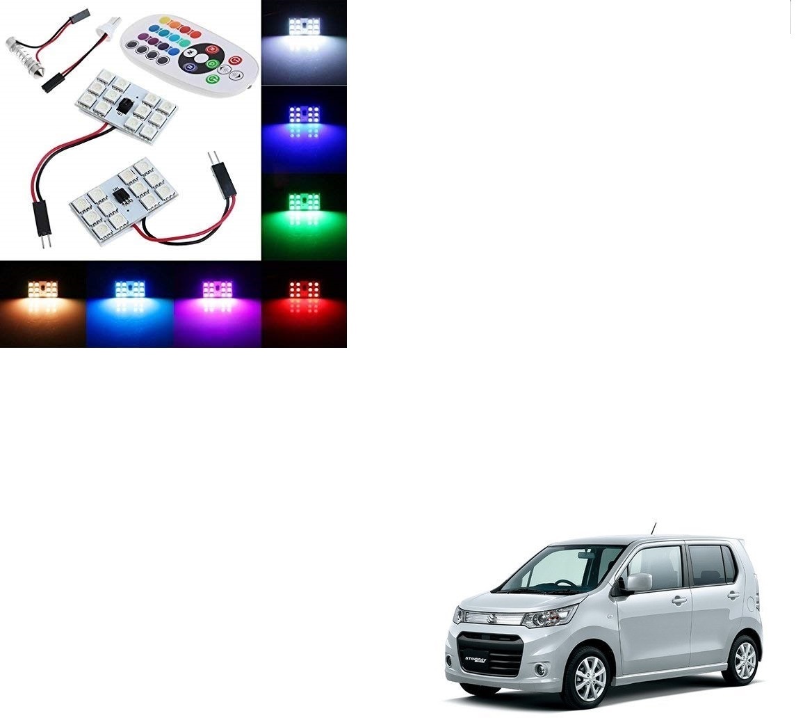 Buy Auto Addict Car 12 LED RGB Roof Light with IR Remote Car Fancy ...
