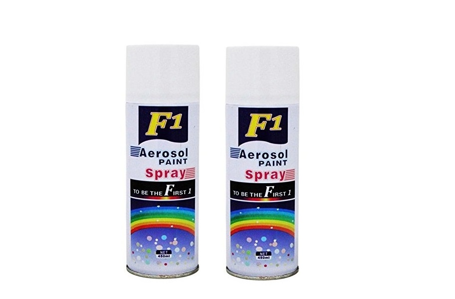 Buy Buy 2 Get 1 FREE F1 Aerosol spray paint White For Univarsal use ...