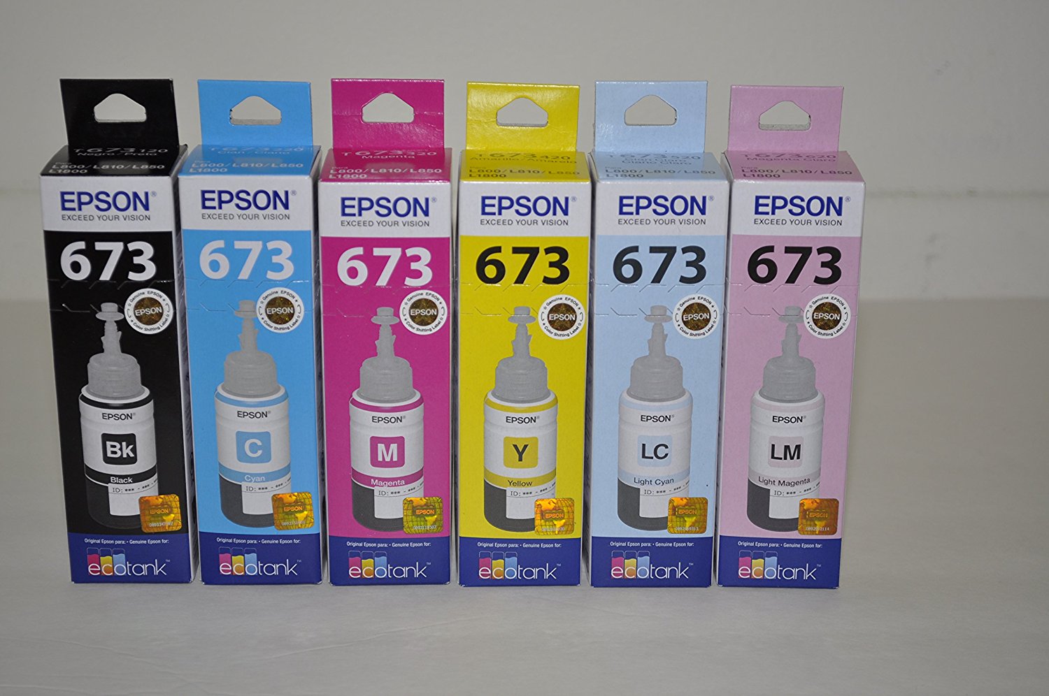 Buy Epson T673 (Black/Cyan/Yellow/Magenta/Light Cyan/Light Magenta) Ink ...