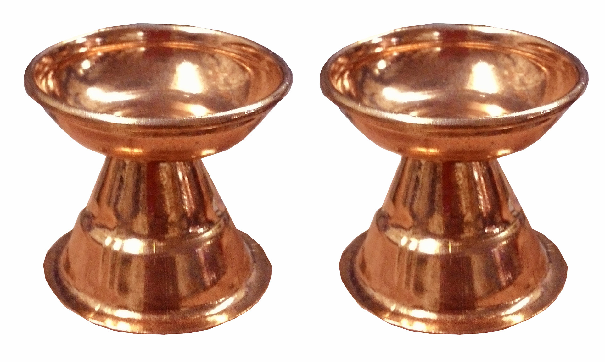 Buy Pure Copper Pooja Diya - set of 2 Online @ ₹289 from ShopClues