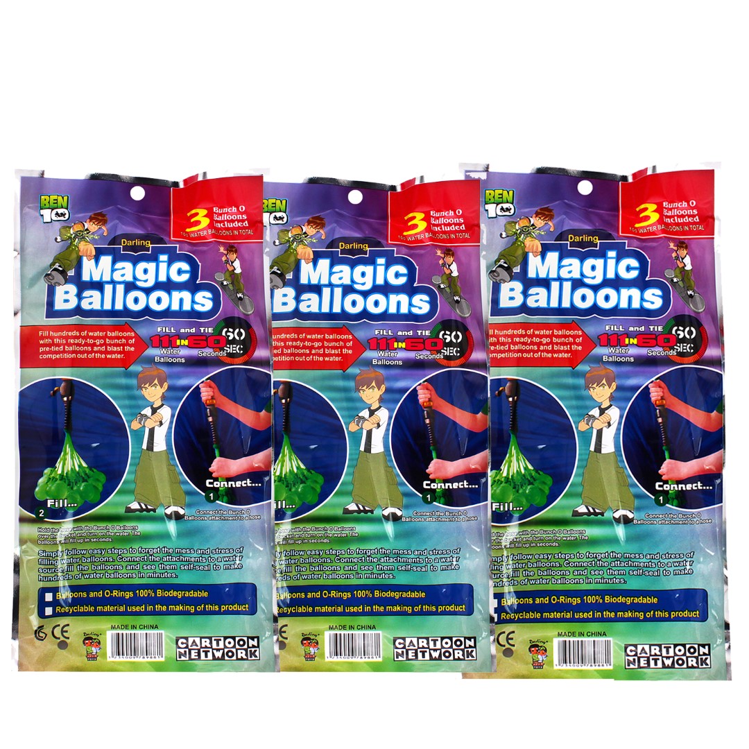 Buy Ben 10 Holi Magic Balloon Bunch 333 Pc Auto fill (9 sets of 37 ...