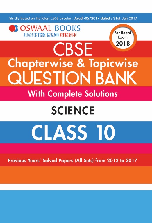 Buy OSWAL CBSE CHAPTERWISE TOPICWISE QUESTION BANK SCIENCE CLASS 10 ...
