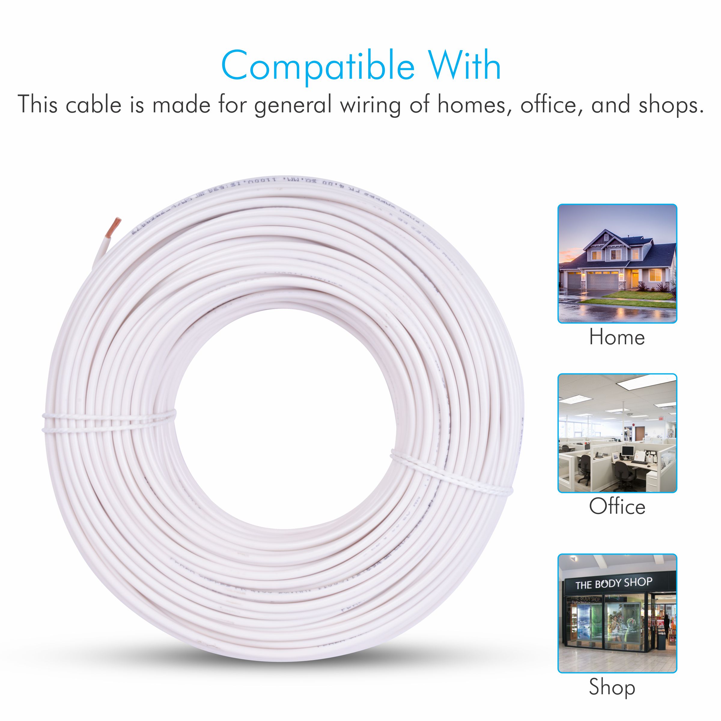 Buy Plaza Cables 2.5 sq mm Copper PVC Insulated Electrical Wire/Cable ...