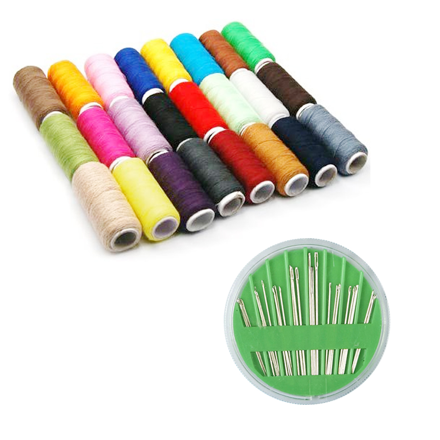 Buy Free Needle Set with Reglox 24 Assorted Color Polyester Sewing ...