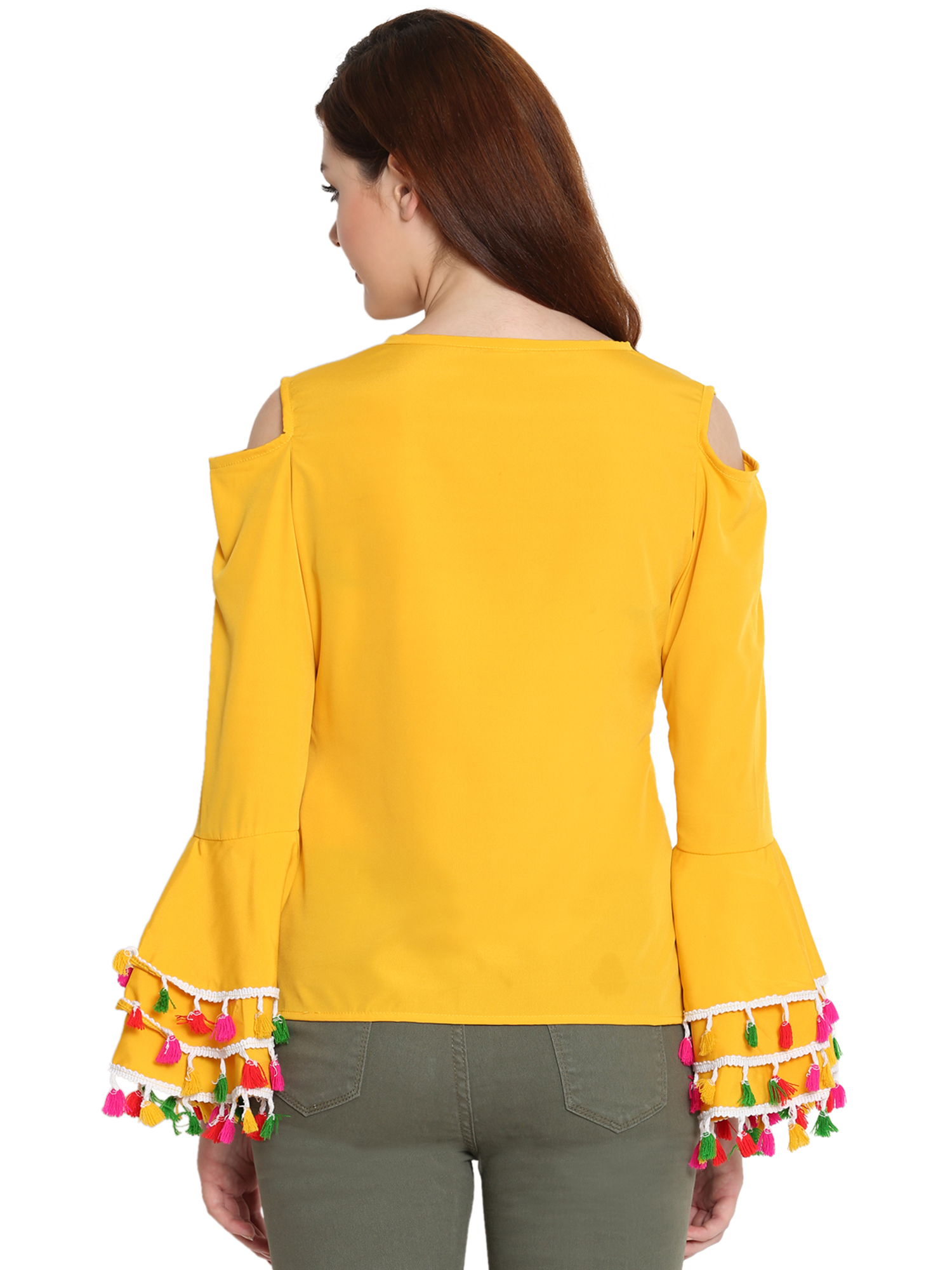 Buy Shreemanya Fancy Casual Top Yellow Color Western Wear For Girls and ...