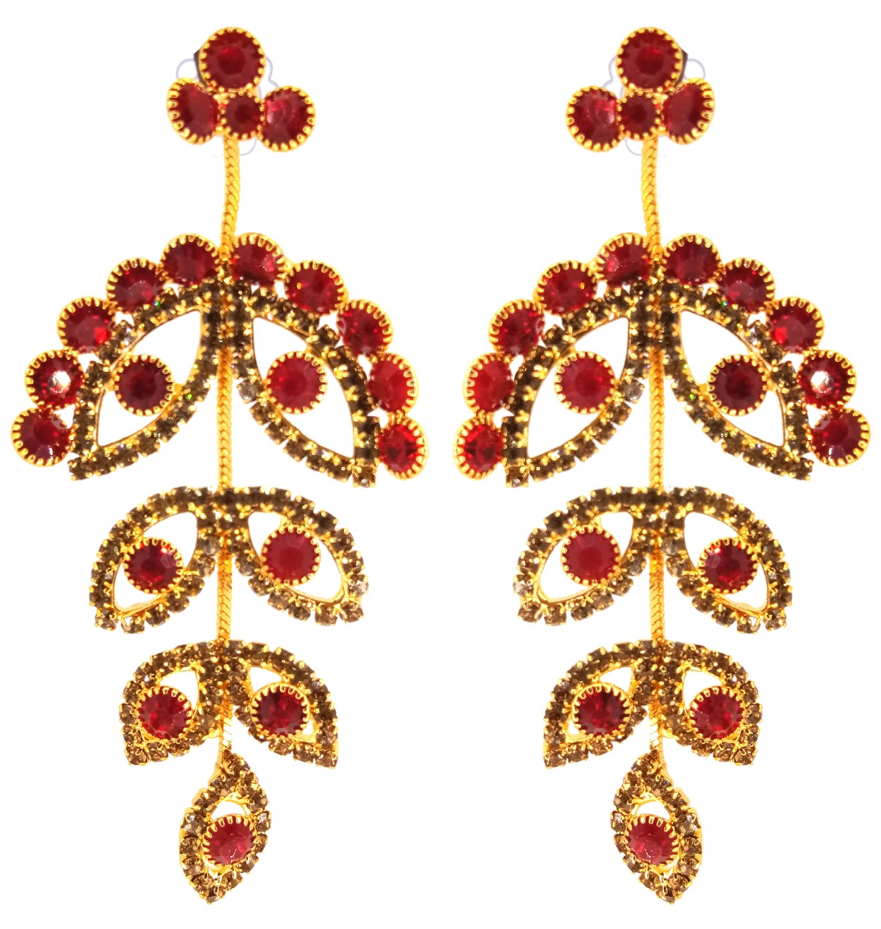 Buy Ravi Fashion Gold Plated Stylish Party Wear Earrings for Women (2 ...