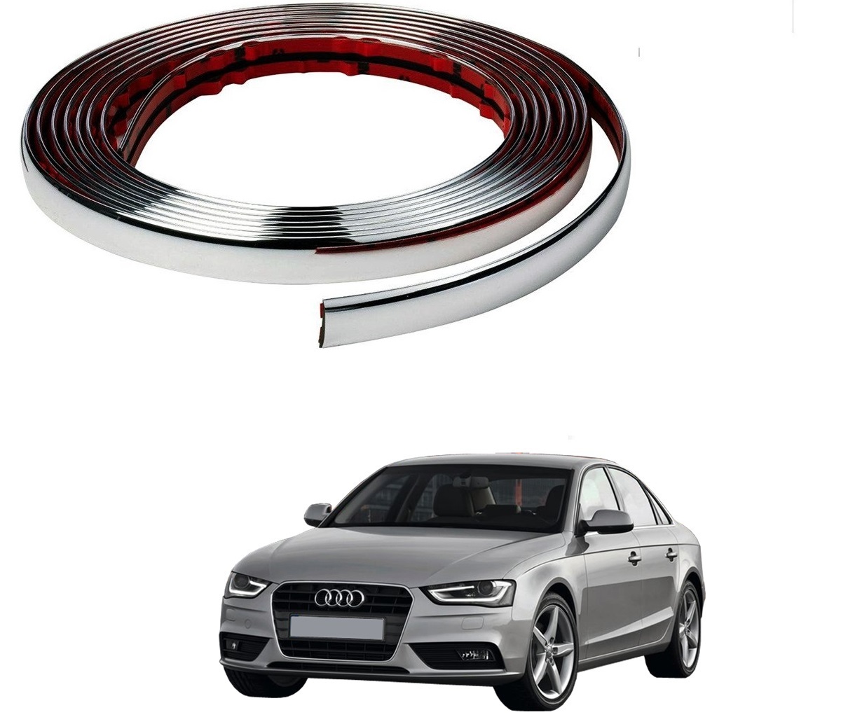 Buy Auto Addict Car Side Window Chrome Beading Roll 15 MM 20 Mtr For ...