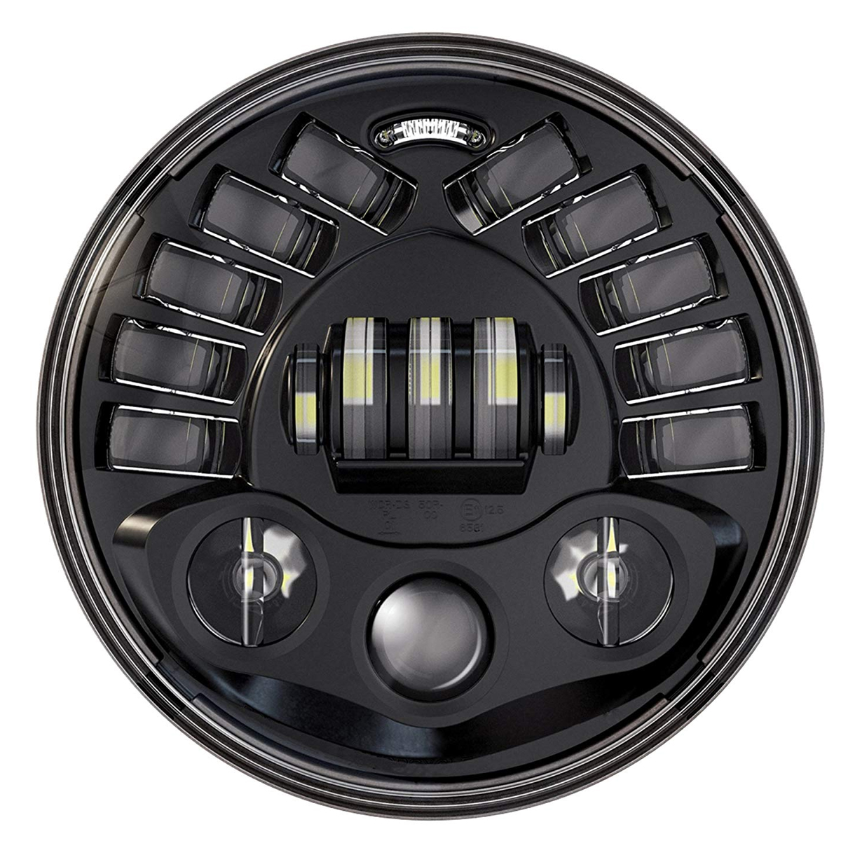 Buy Spidy Moto Round Hi/Lo Daymaker CREE LED HeadLight Headlamp With ...