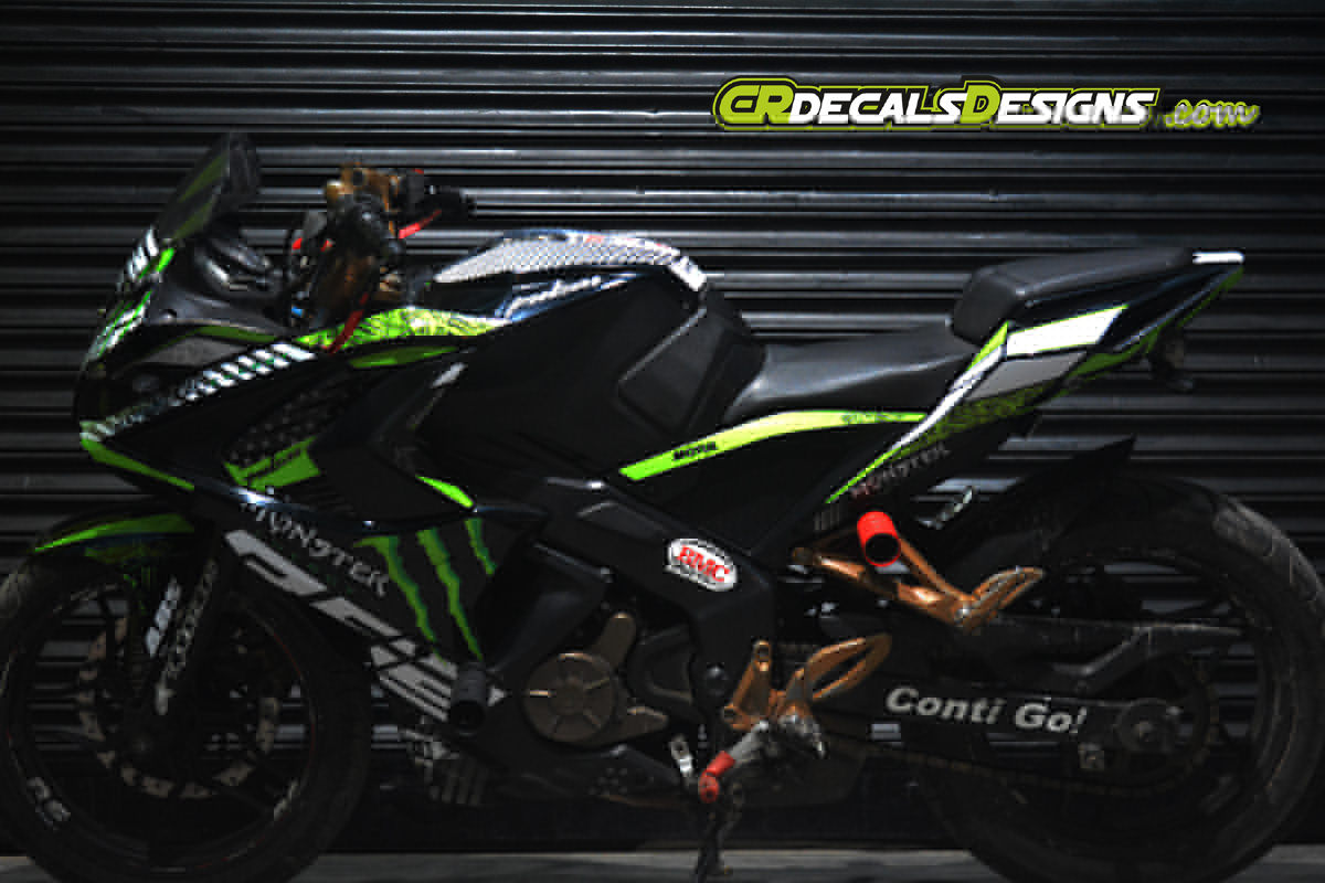 Buy CR Decals PULSAR RS 200 Custom Decals/Stickers/Wrap MONSTAR EDITION ...