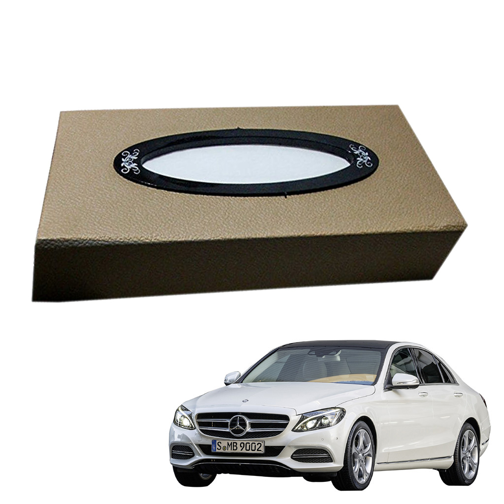 Buy Auto Addict Car Tissue Beige Leatherite Box with 200 Sheets(100 ...
