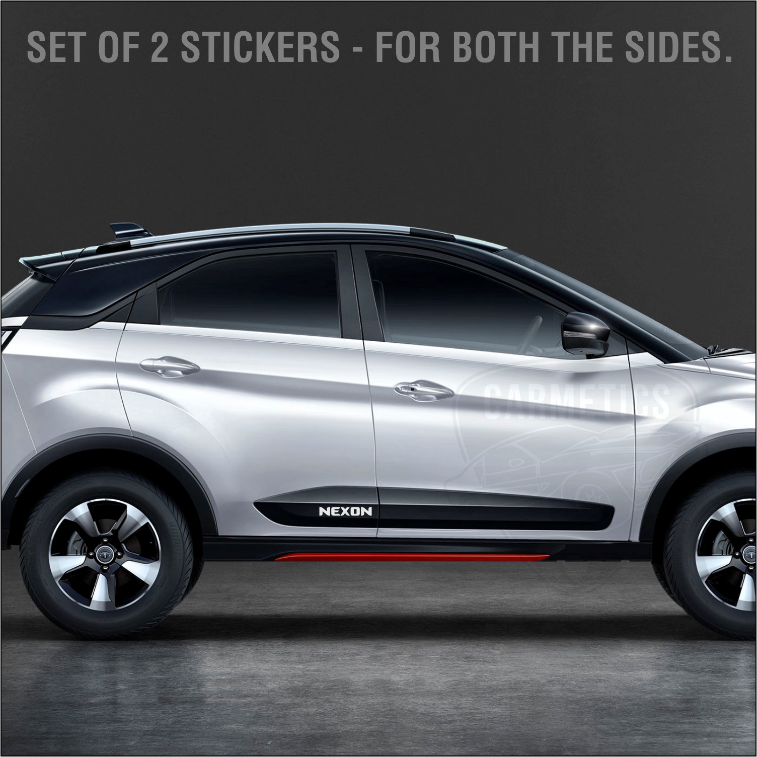 Buy Carmetics Nexon Vinyl Stickers Decals For Tata Nexon Door Mouldings