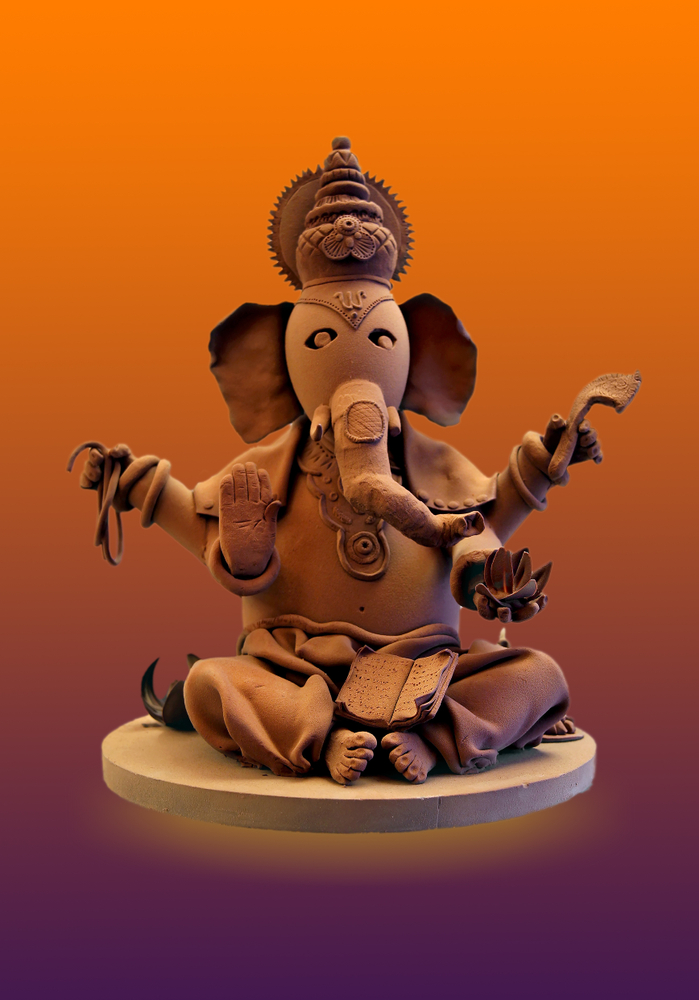 Buy Shri Ganesh Poster Sticker Paper Print By 5 Ace |Sticker Paper ...