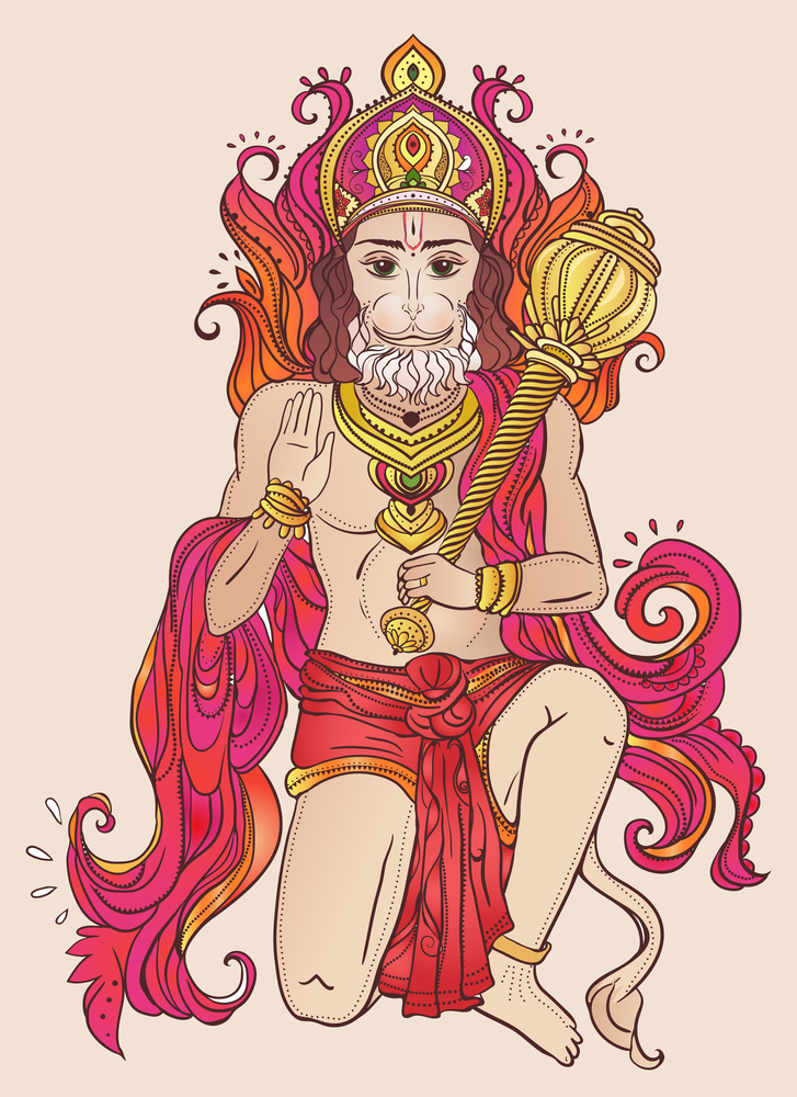 Buy Hanuman 17 Poster Sticker Paper Print By 5 Ace |Sticker Paper ...