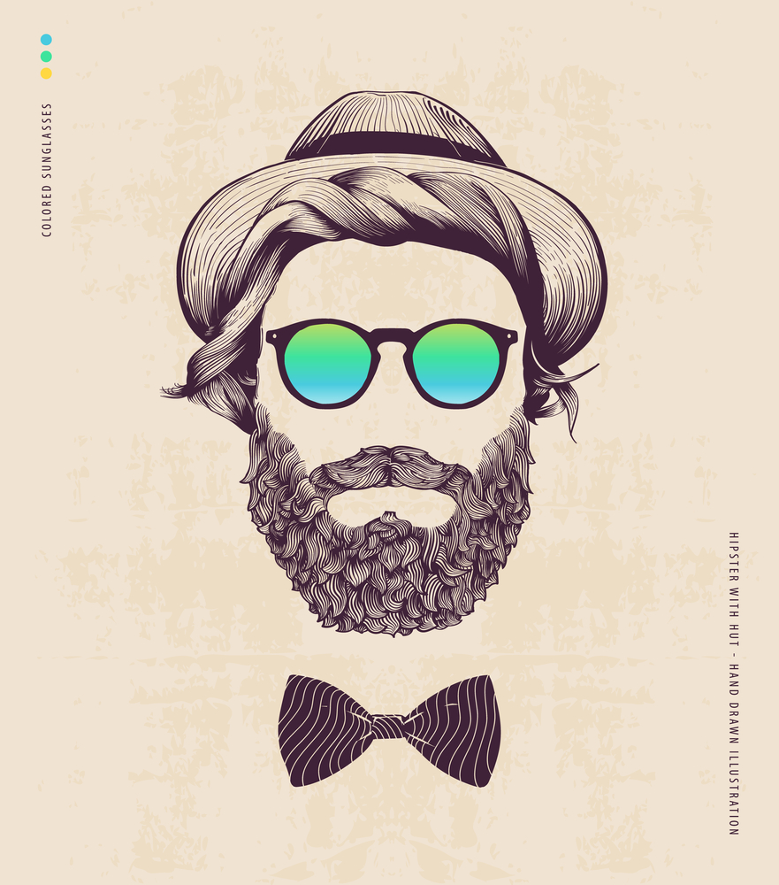 Buy Hipster hat Sticker Paper Print By 5 Ace |Sticker Paper Poster ...