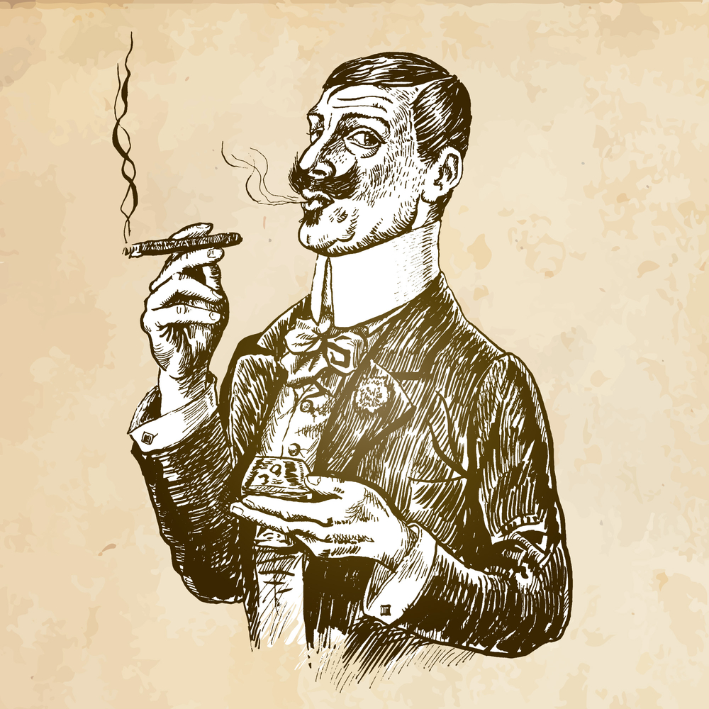 Buy Smoking Gentlemen Sticker Paper Print By 5 Ace |Sticker Paper ...