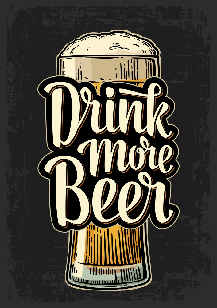 Buy Drink more beer |Sticker Paper Poster, 12x18 Inch Online @ ₹299 ...