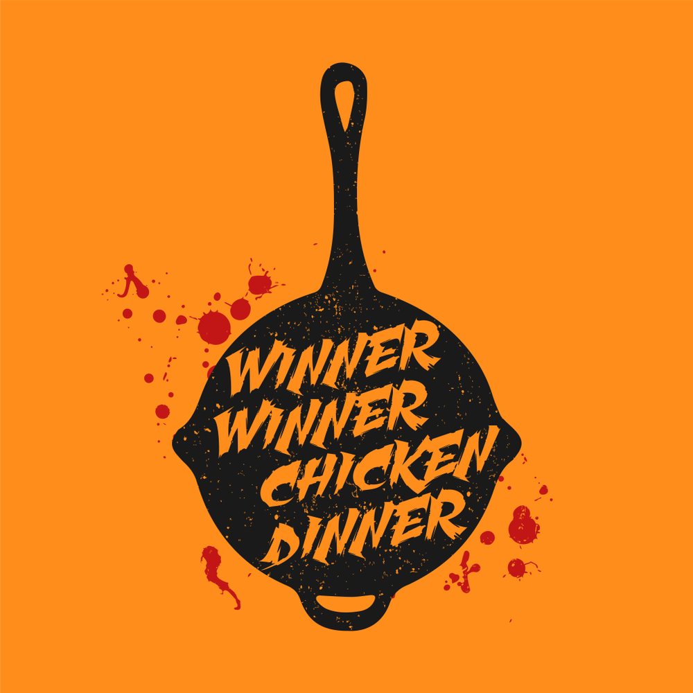 Buy winner winner chicken bg |Sticker Paper Poster, 12x18 Inch Online ...