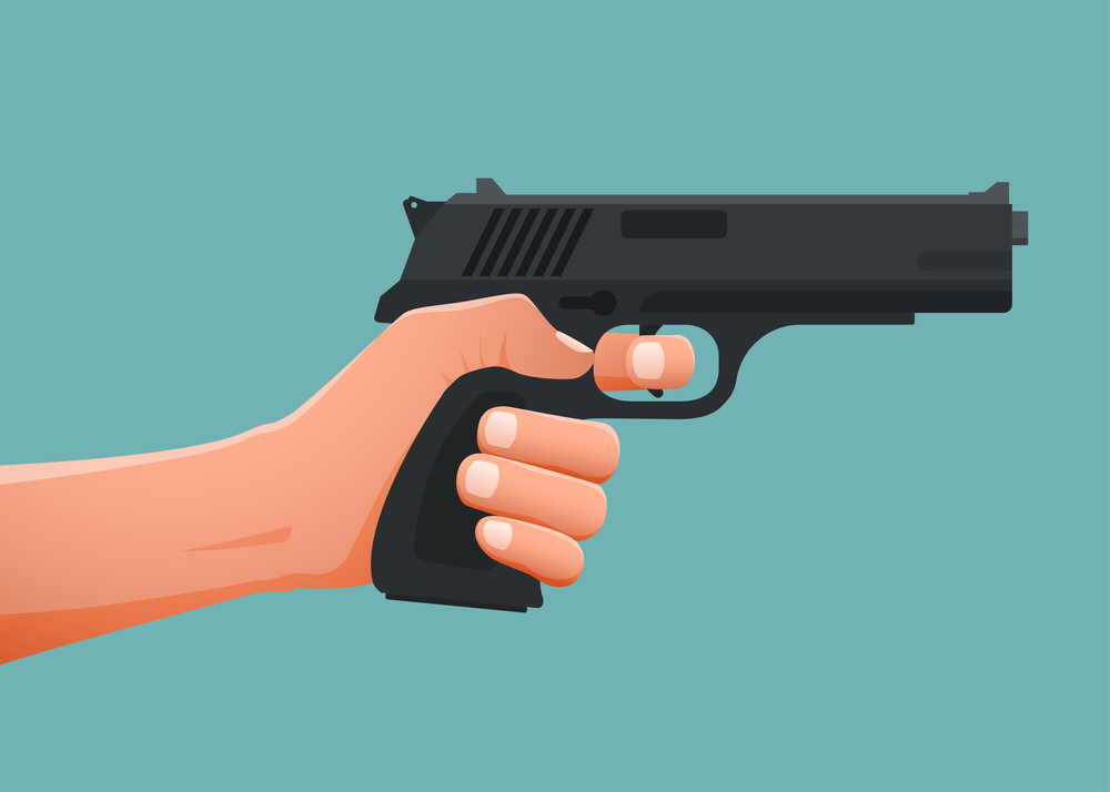 Buy animated gun |Sticker Paper Poster, 12x18 Inch Online @ ₹299 from ...