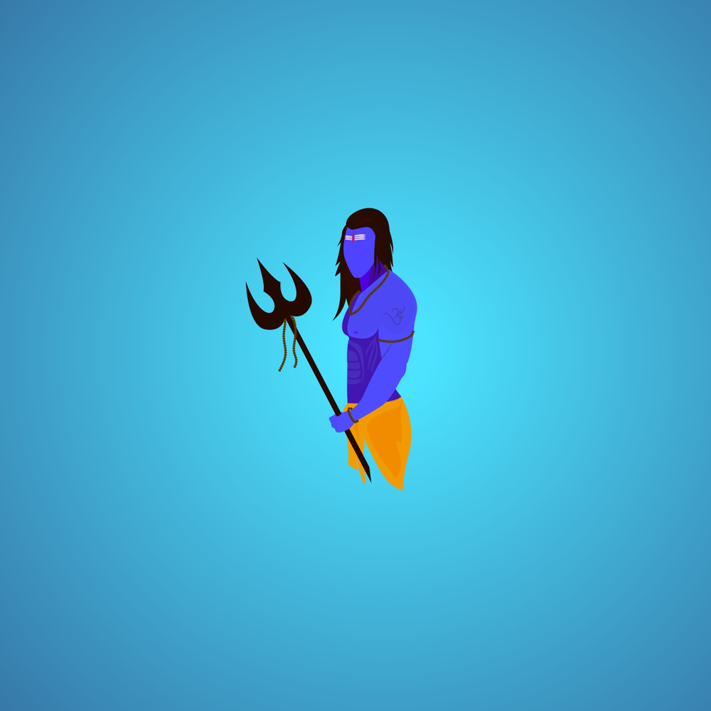 Buy blue shivji |Sticker Paper Poster, 12x18 Inch Online @ ₹299 from ...