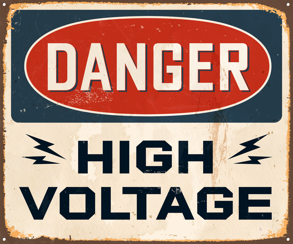 Buy danger high voltage sticker poster| |Sticker Paper Poster, 12x18 ...