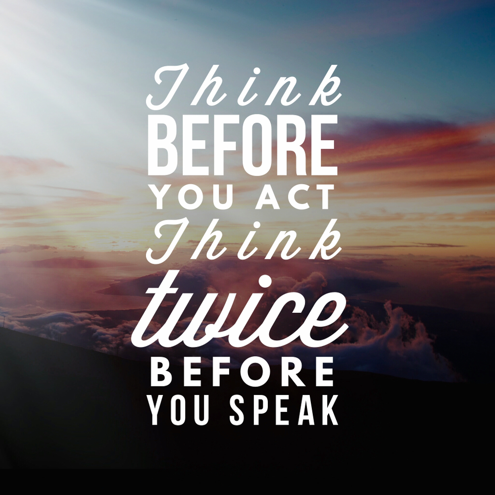 Buy think before you act poster|300 GSM HD Paper Print |Sticker Paper ...