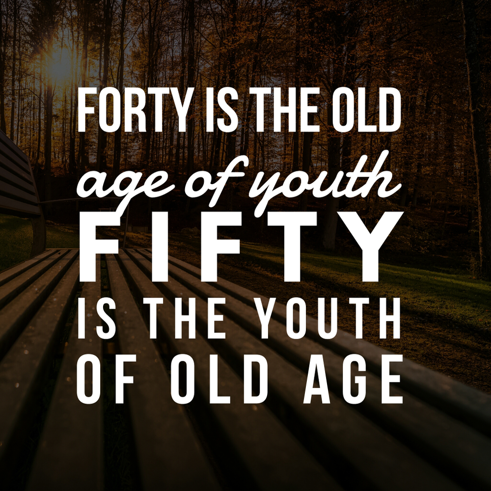 Buy forty is the old age of youth sticker poster| |Sticker Paper Poster ...