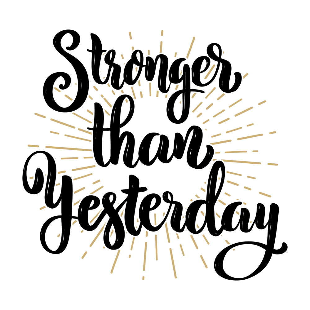 Buy stronger than yesterday sticker poster| |Sticker Paper Poster ...
