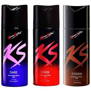 Buy ks body spray for men pack of 3 pcs Online @ ₹399 from ShopClues