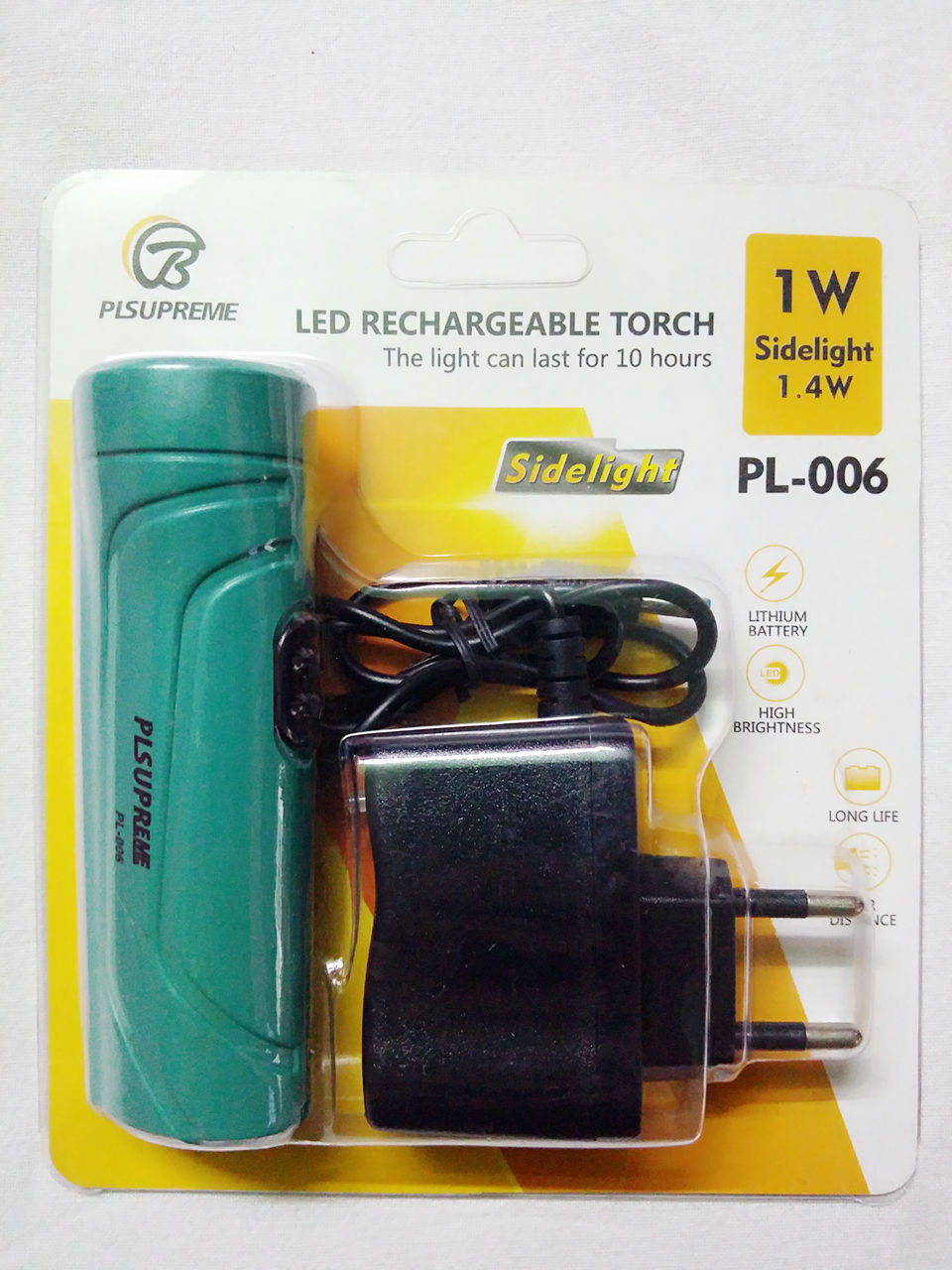 Buy PLSUPREME RECHARGEABLE LED TORCH WITH 7 LED SIDELIGHT Online @ ₹270 ...