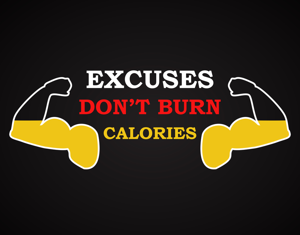 Buy excuses dont burn clories sticker paper print |Sticker Paper Poster ...