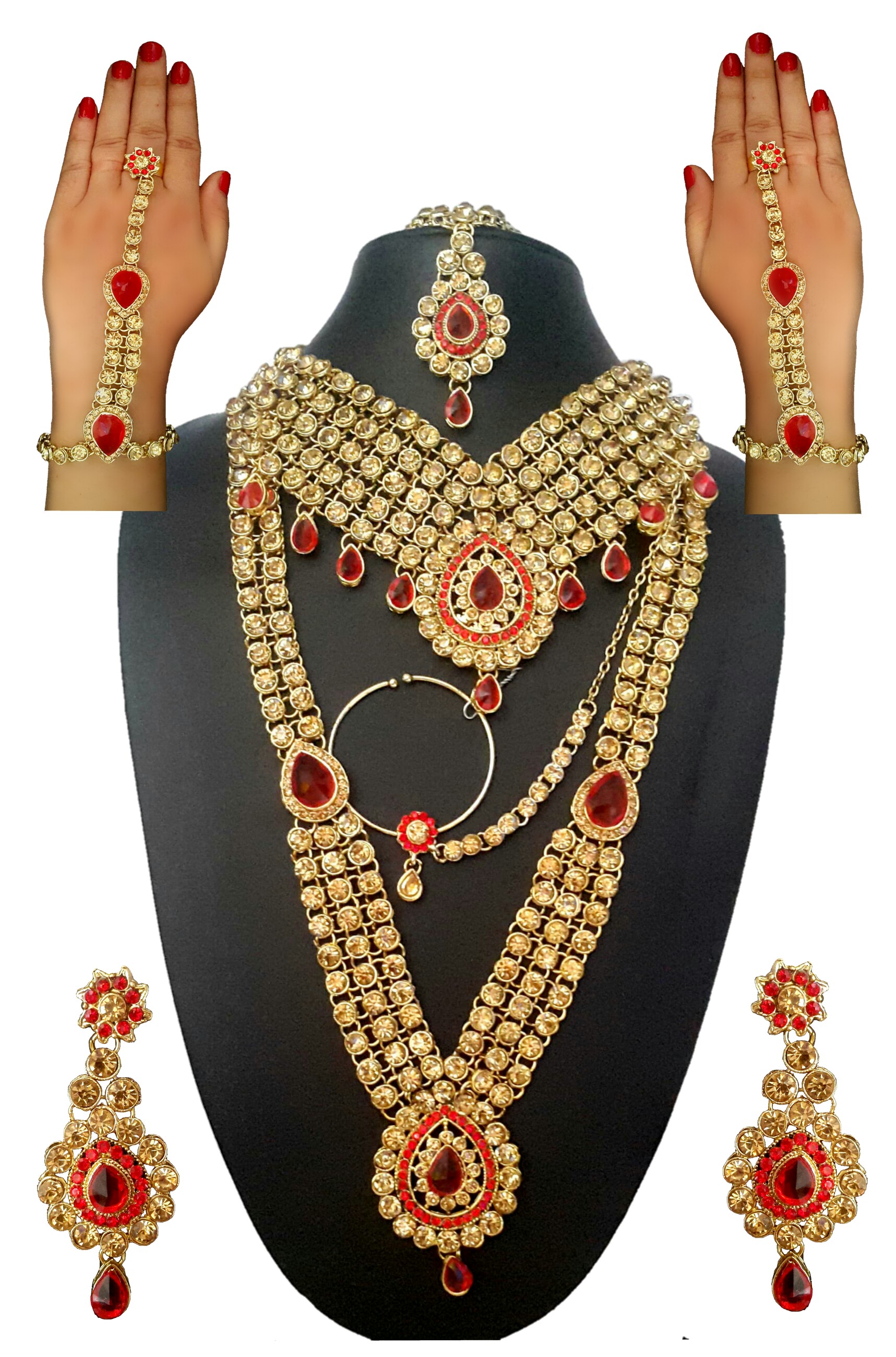 Buy Wedding Complete Jewellery Bridal Set high Quality (Complete 8 ...