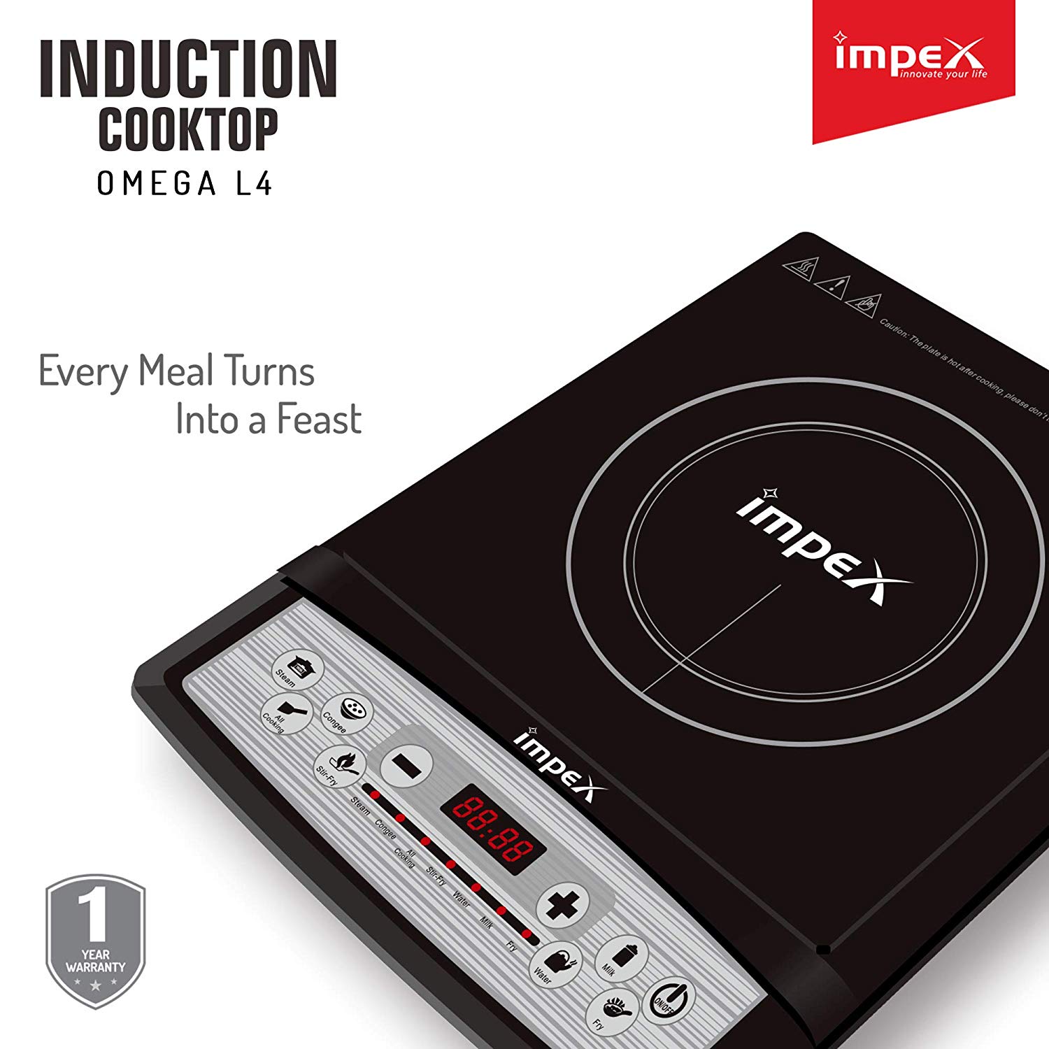 Buy Impex L4 Light Weight Induction Cooker (1300 Watts) Online @ ₹1852 ...