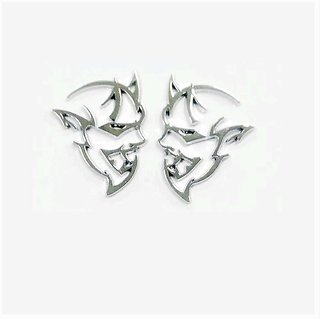 Buy DY Demon Car Bike Badge Emblem Sticker Logo (Silver) Online @ ₹499 ...