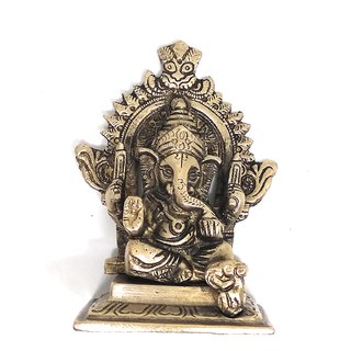 Buy Ashtadhatu ganesh ji Gold Plated idol (Medium) Online @ ₹1499 from ...