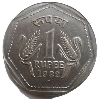 Buy RARE YEAR 1982 ONE RUPEE SMALL 6 GM.COIN Online @ ₹2999 from ShopClues