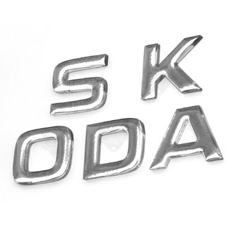Buy Carmetics SKODA 3d chrome letters 3d stickers bonnet 3d alphabets ...