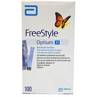 Buy Abbott Freestyle Optium H Blood Glucose 100 Test Strips Online ...