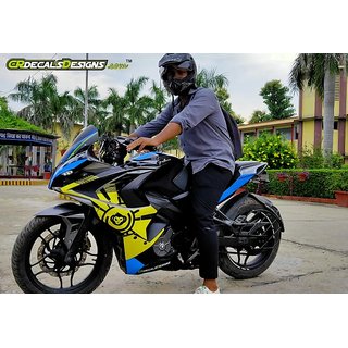Buy CR Decals Pulsar Rs 200 Custom Decals/ Wrap/ Stickers Shining ...