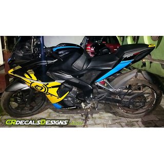 Buy CR Decals Pulsar Rs 200 Custom Decals/ Wrap/ Stickers Shining ...