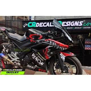 Buy CR Decals Yamaha R15 V3 Custom Decals/ Wrap/ Stickers Venom Edition Kit Online @ ₹3290 from ...