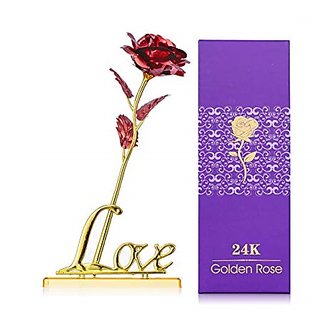 Buy Valentine Rose with Love Stand , Gift Box - Best Valentine's Day ...