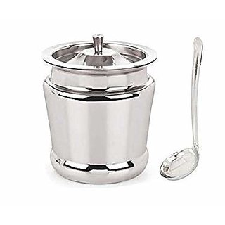 Buy Vessel Crew (new ghee pot) Stainless Still Gheedani with Spoon ...
