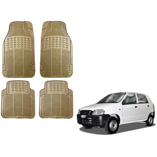 Buy Auto Addict Car Simple Rubber Beige Mats Set of 4Pcs For Maruti ...
